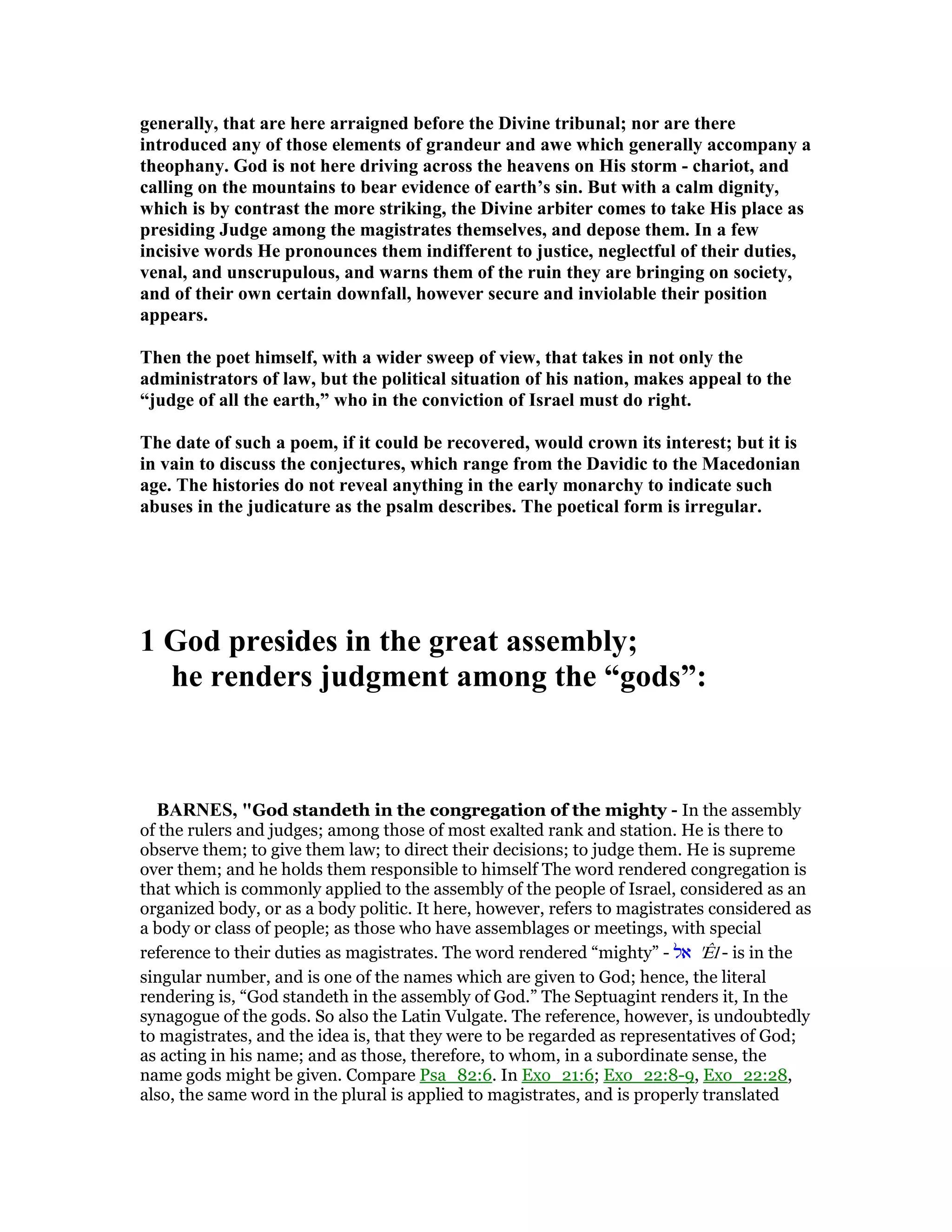 Psalm 82 commentary | PDF