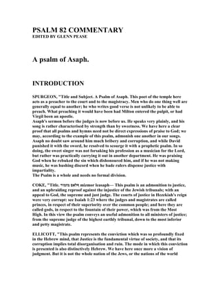 Psalm 82 commentary | PDF