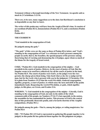 Psalm 82 commentary | PDF