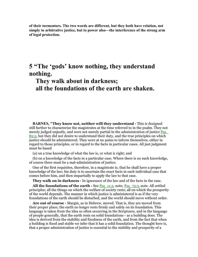 Psalm 82 commentary | PDF | Judaism | Religion & Spirituality