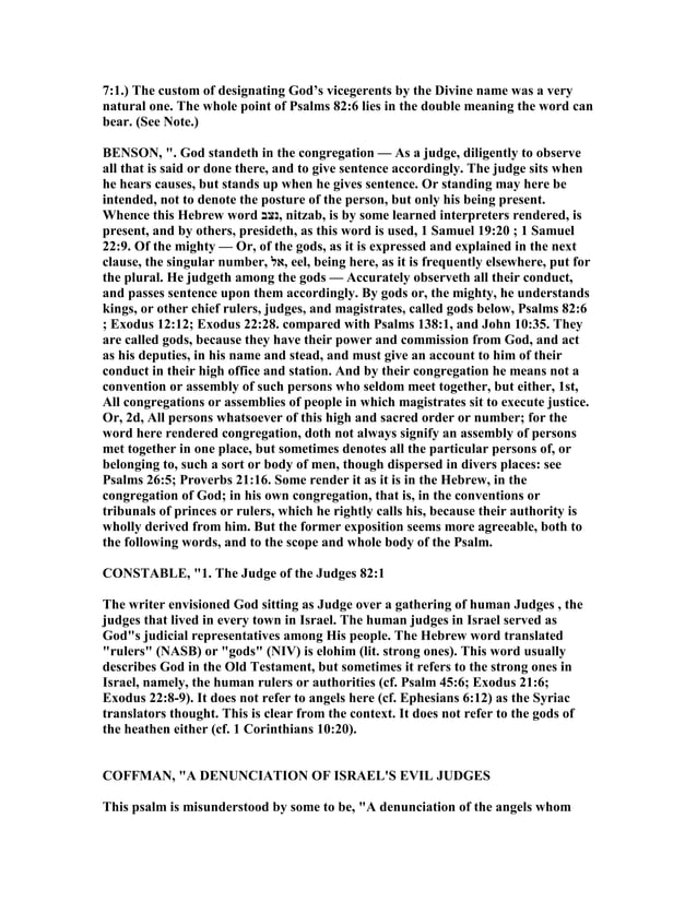 Psalm 82 commentary | PDF | Judaism | Religion & Spirituality