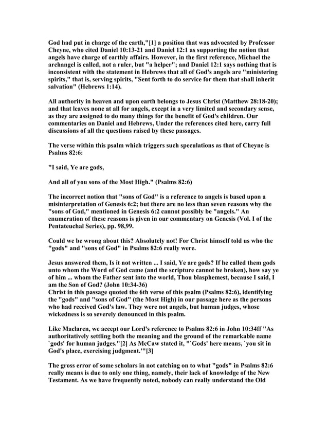 Psalm 82 commentary | PDF | Judaism | Religion & Spirituality