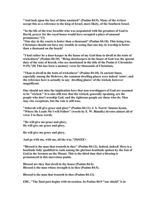 Psalm 84 commentary | PDF
