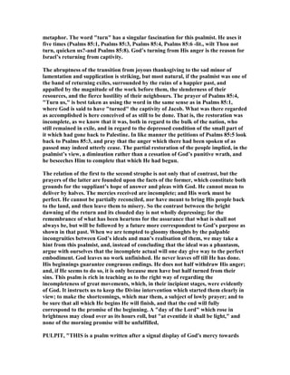 Psalm 85 commentary | PDF