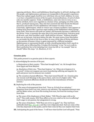 Psalm 85 commentary | PDF