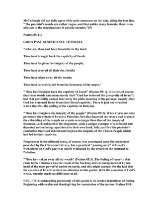 Psalm 85 commentary | PDF