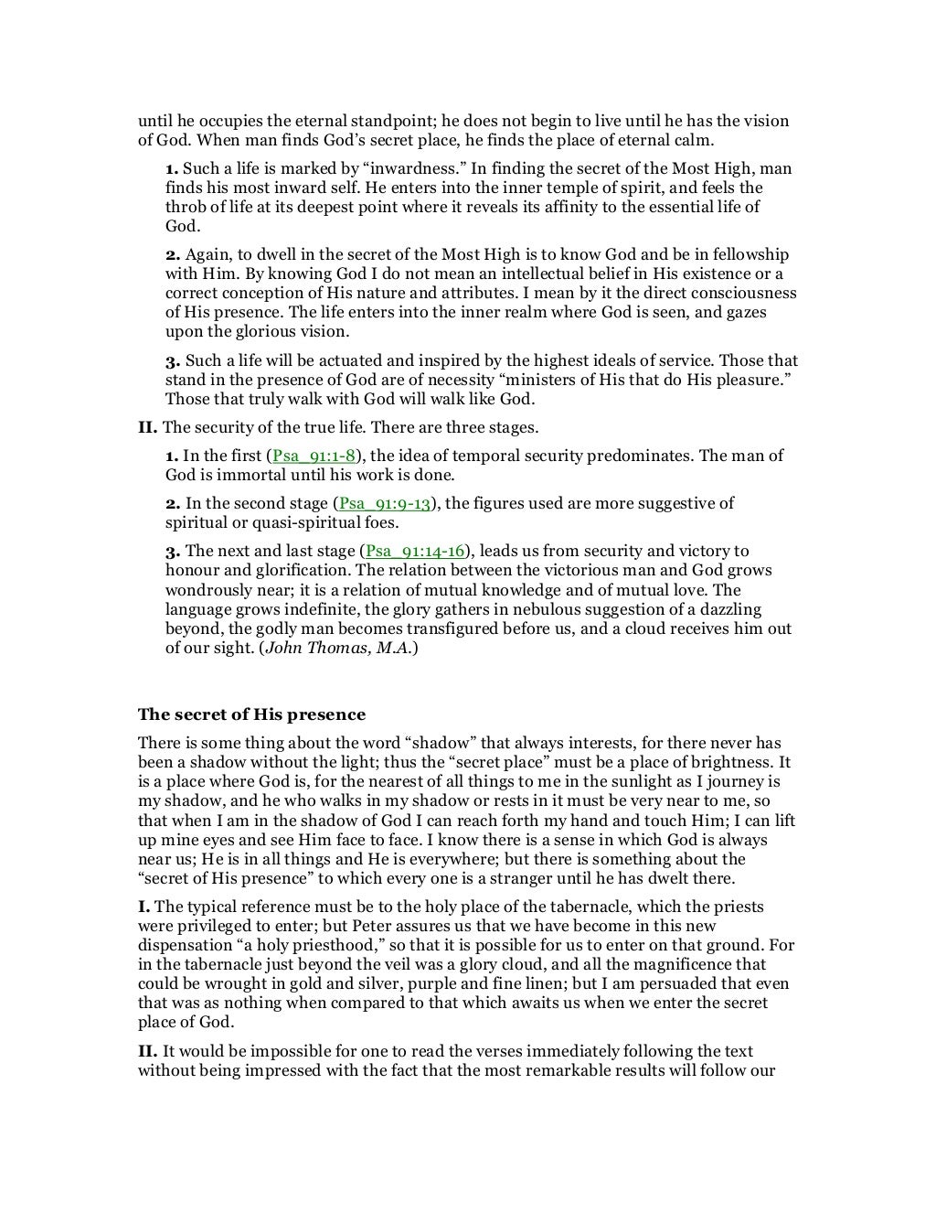 Psalm 91 Commentary Psalm 91 Commentary