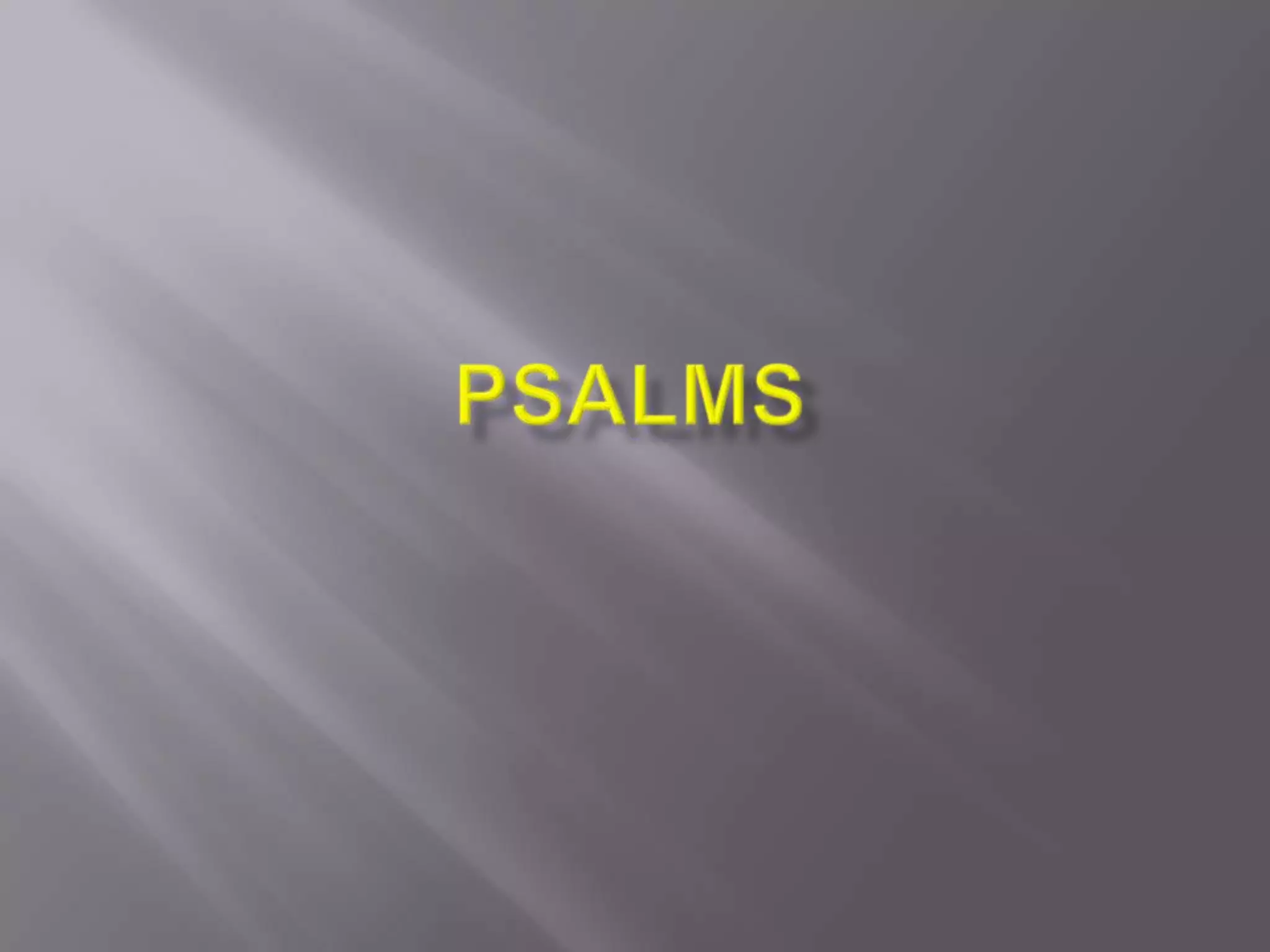 Psalms | PPT
