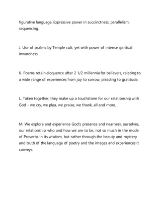 Psalms - Lesson One | PDF