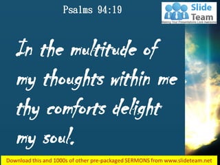 Psalms 94 19 your consolation brought me joy power point church sermon ...