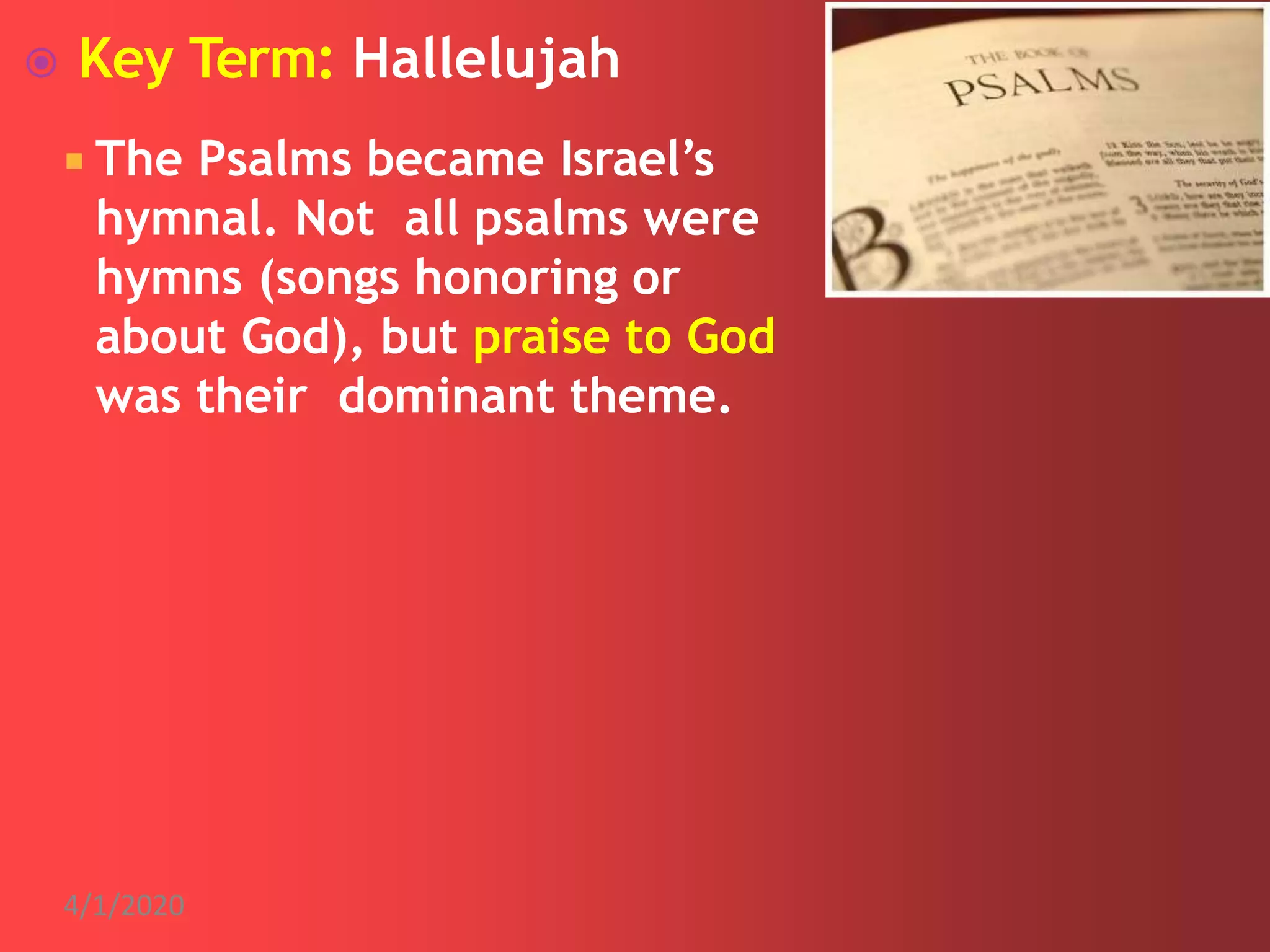 Introduction to the Book of Psalms | PPTX