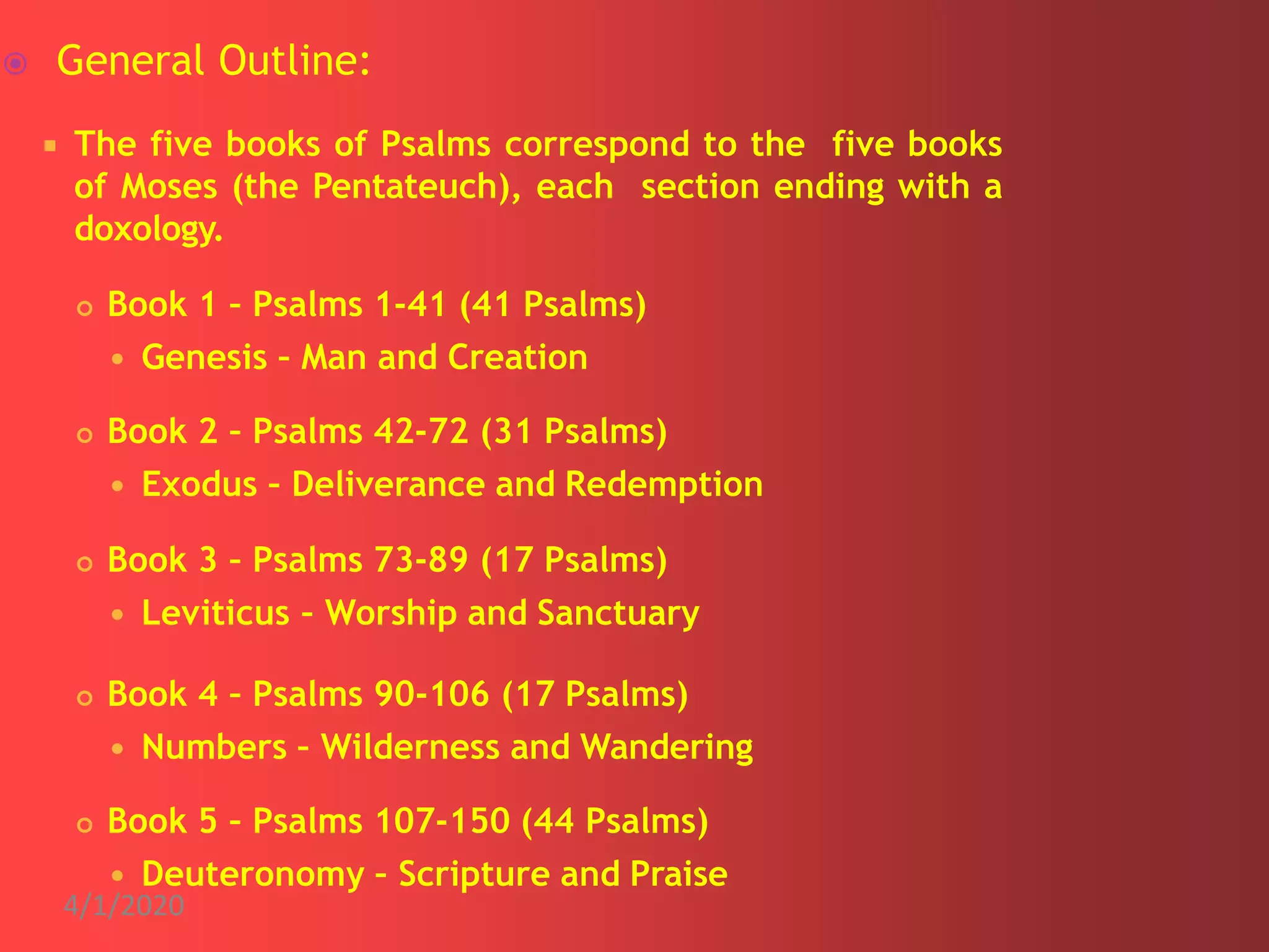 Introduction to the Book of Psalms | PPTX