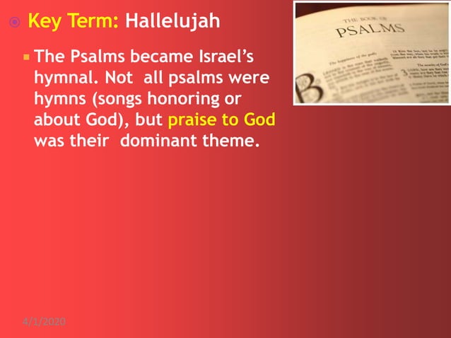 Introduction to the Book of Psalms | PPTX