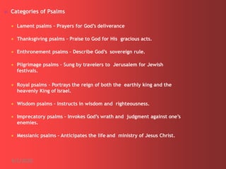 Introduction to the Book of Psalms | PPTX