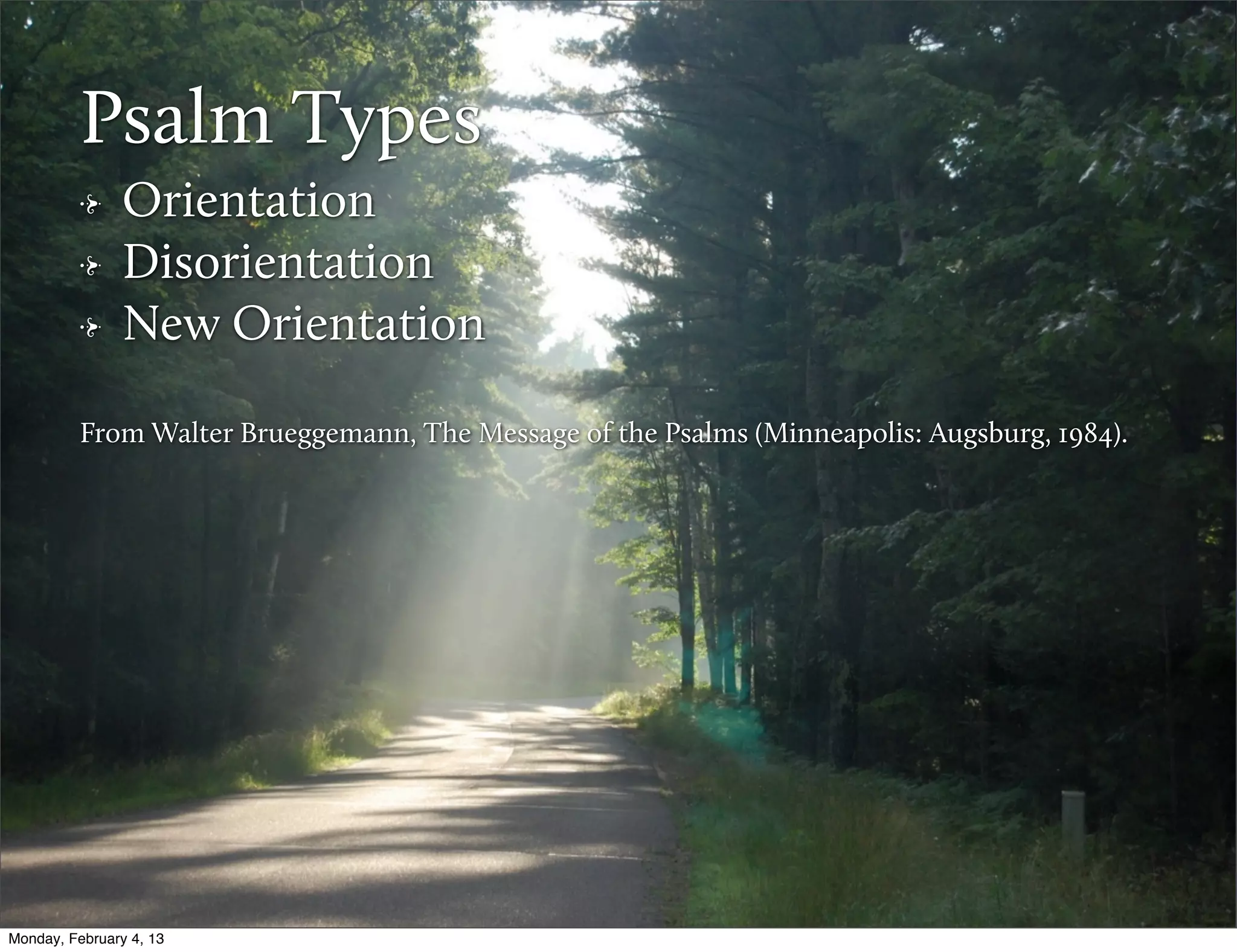 Overview of the Book of Psalms | PDF