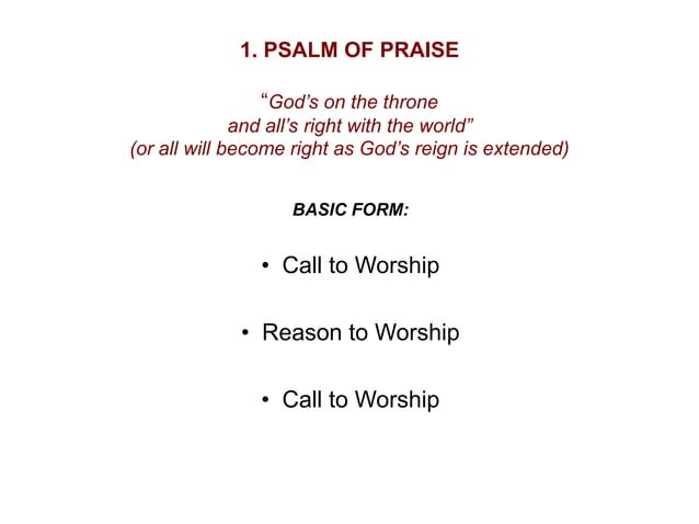 Psalms overview | PPT