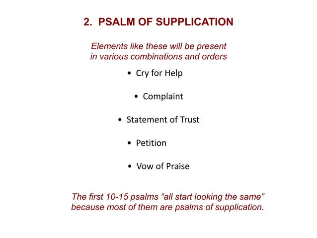 Psalms overview | PPT