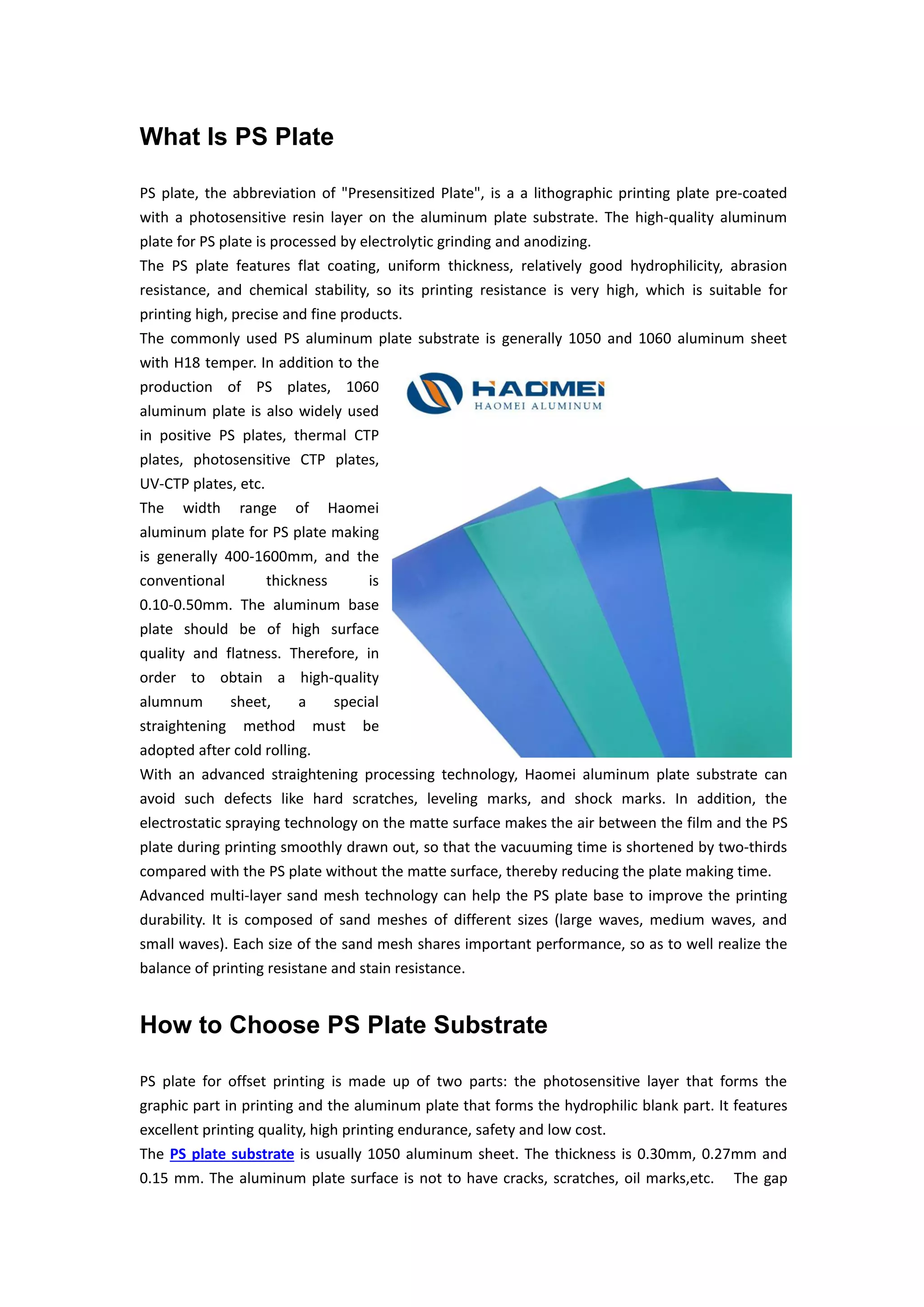 PS and CTP Printing Plates | PDF