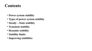 Introduction and Physical Concept of Power System Stability, Its Types ...
