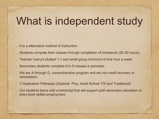 City of Angels Independent Study Program | PPTX