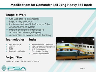 PSA Presentation on Rail Projects | PPTX