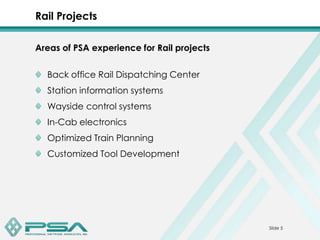 PSA Presentation on Rail Projects | PPTX