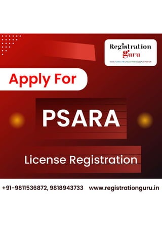 PSARA License Registration Online in India | PDF