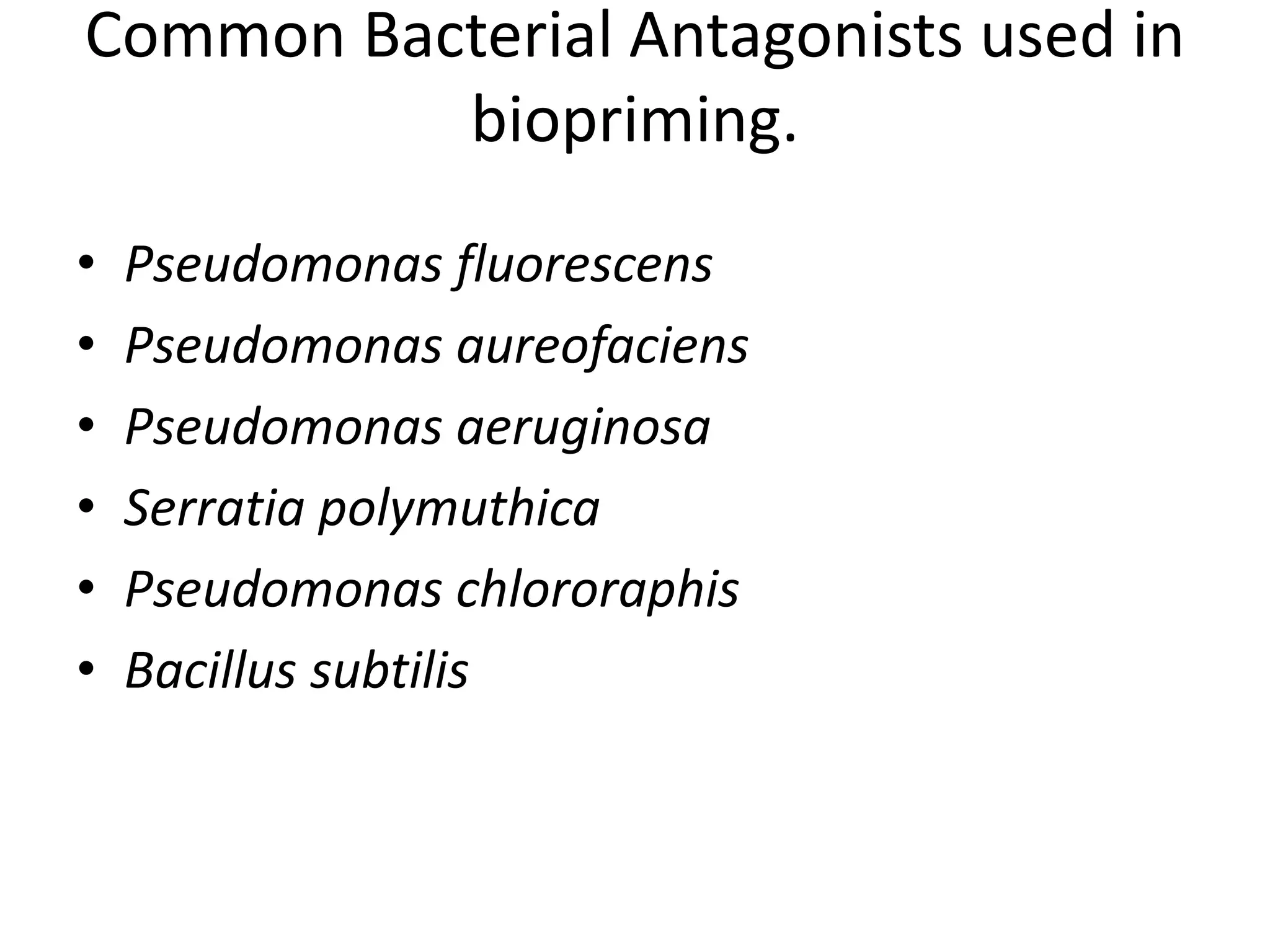 Bio priming of plant disease management | PPTX