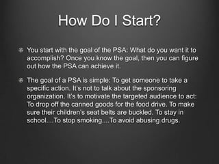 Public Service Announcements | PPTX