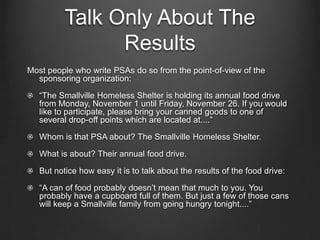 Public Service Announcements | PPTX