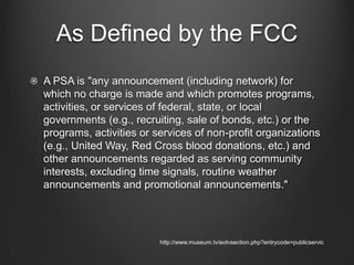 Public Service Announcements | PPTX