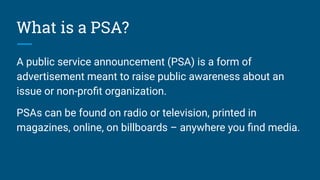 Public Service Announcements | PDF