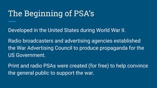 Public Service Announcements | PDF
