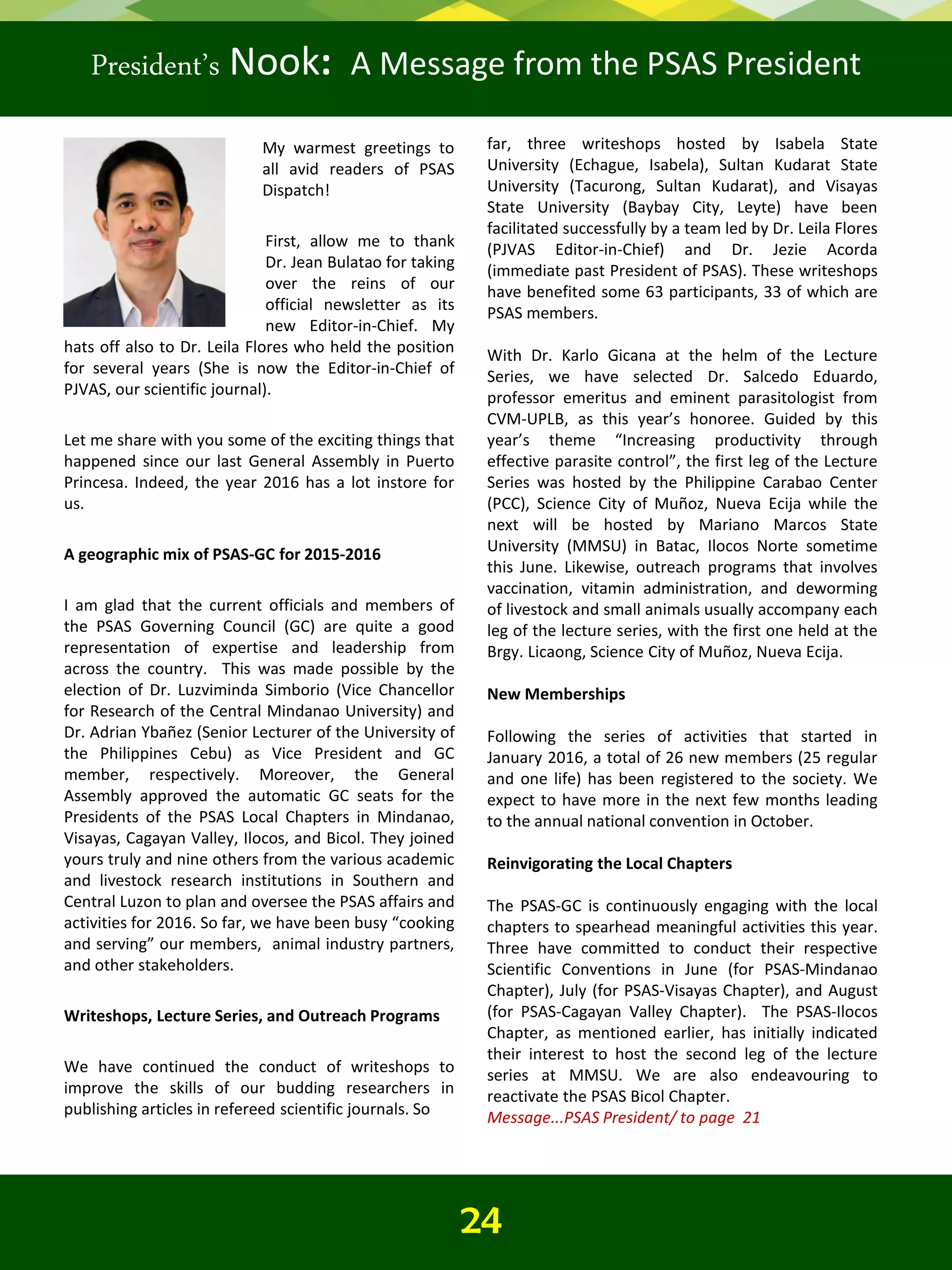 PSAS Dispatch June 2016 | PDF