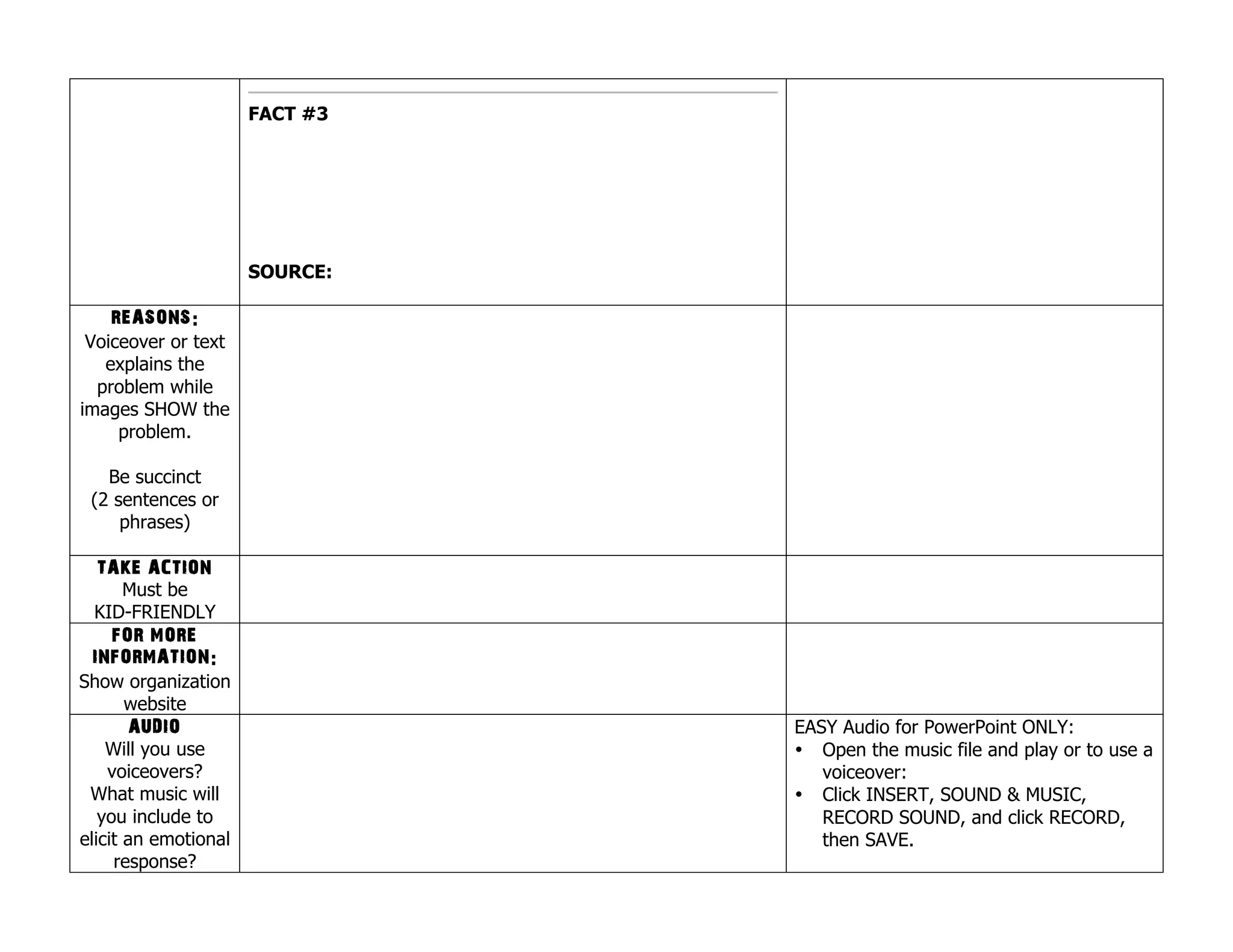 PSA Storyboard & Student Model | PPT