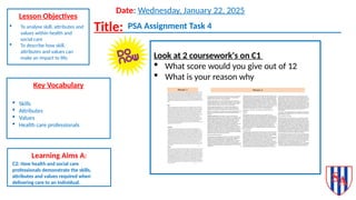 PSA Task 4.pptx also published by the greatest ever | PPT