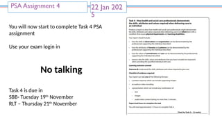 PSA Task 4.pptx also published by the greatest ever | PPT