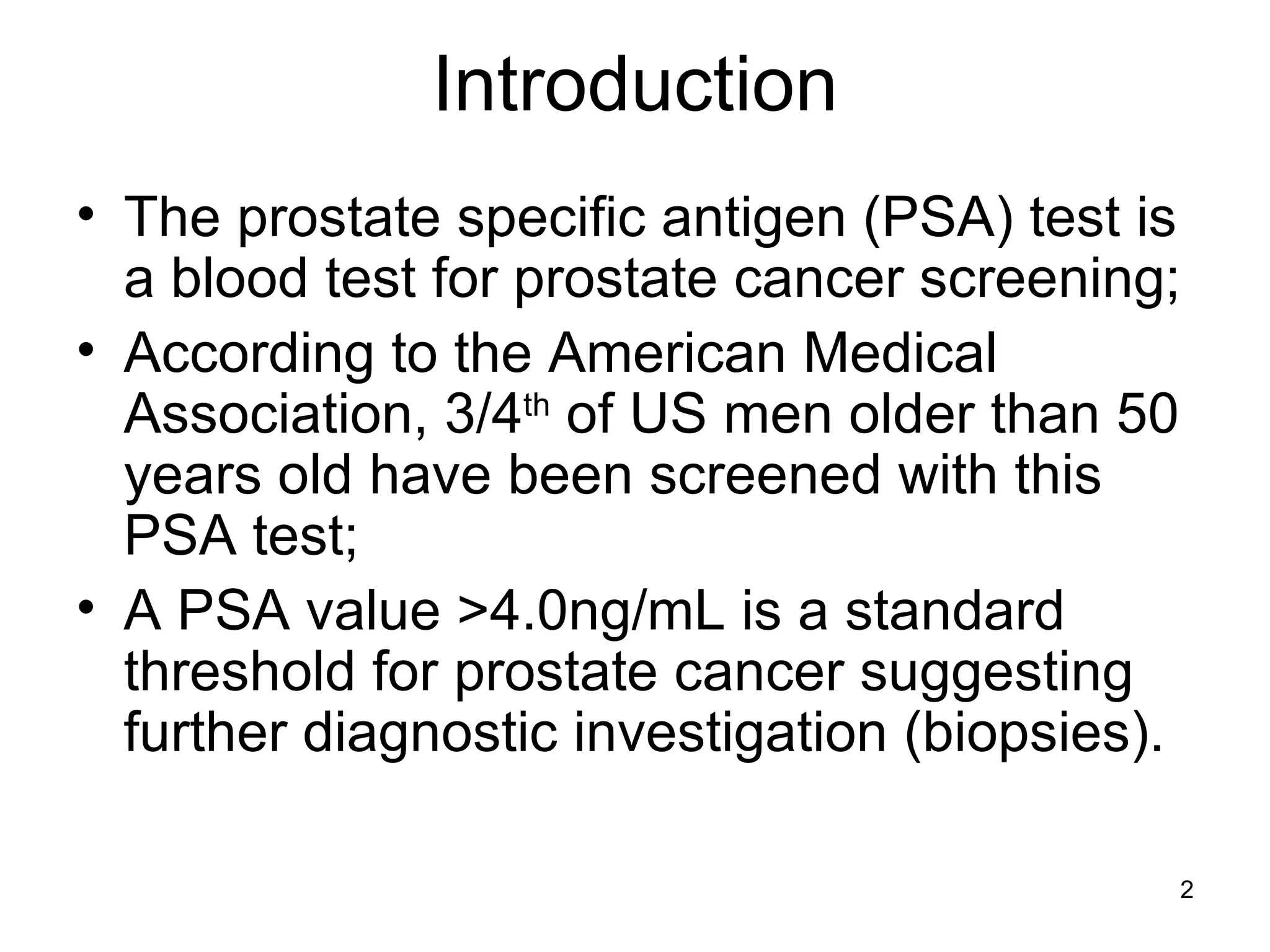 PSA test accuracy | PPT