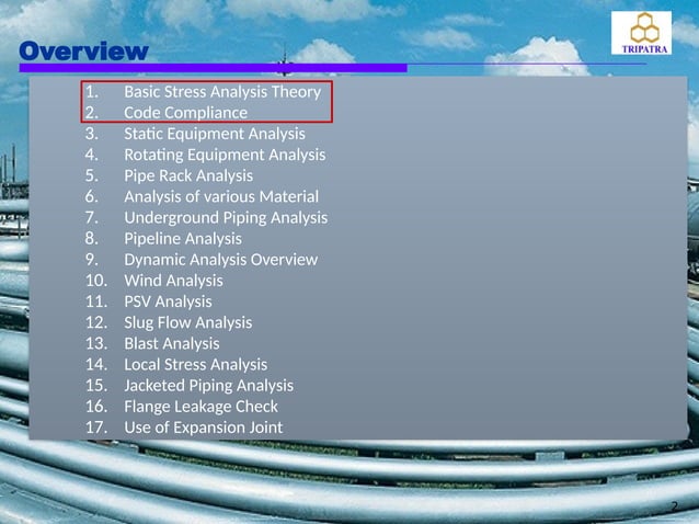 Pipe Stress Analysis Training - Basic version | PPTX