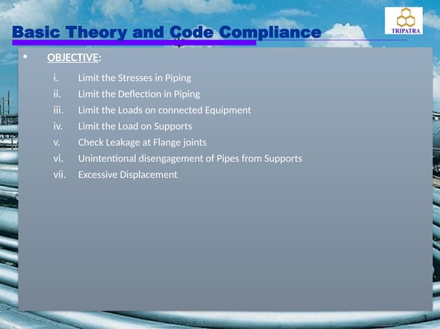 Pipe Stress Analysis Training - Basic version | PPTX