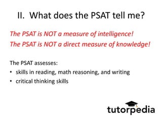 Understanding the PSAT and SAT | PPTX