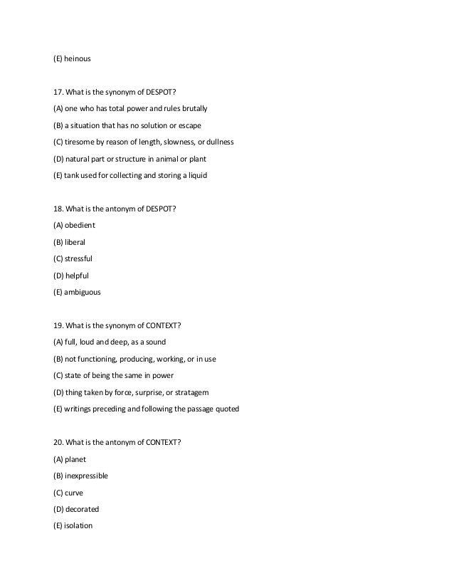 Psat Vocabulary List 2022 | PDF
