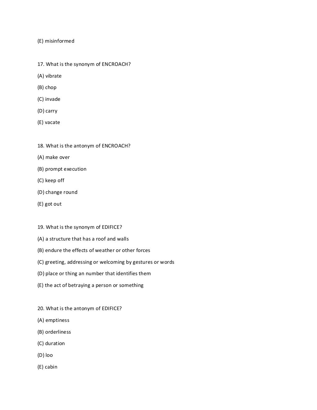 Psat Vocabulary Practice | PDF