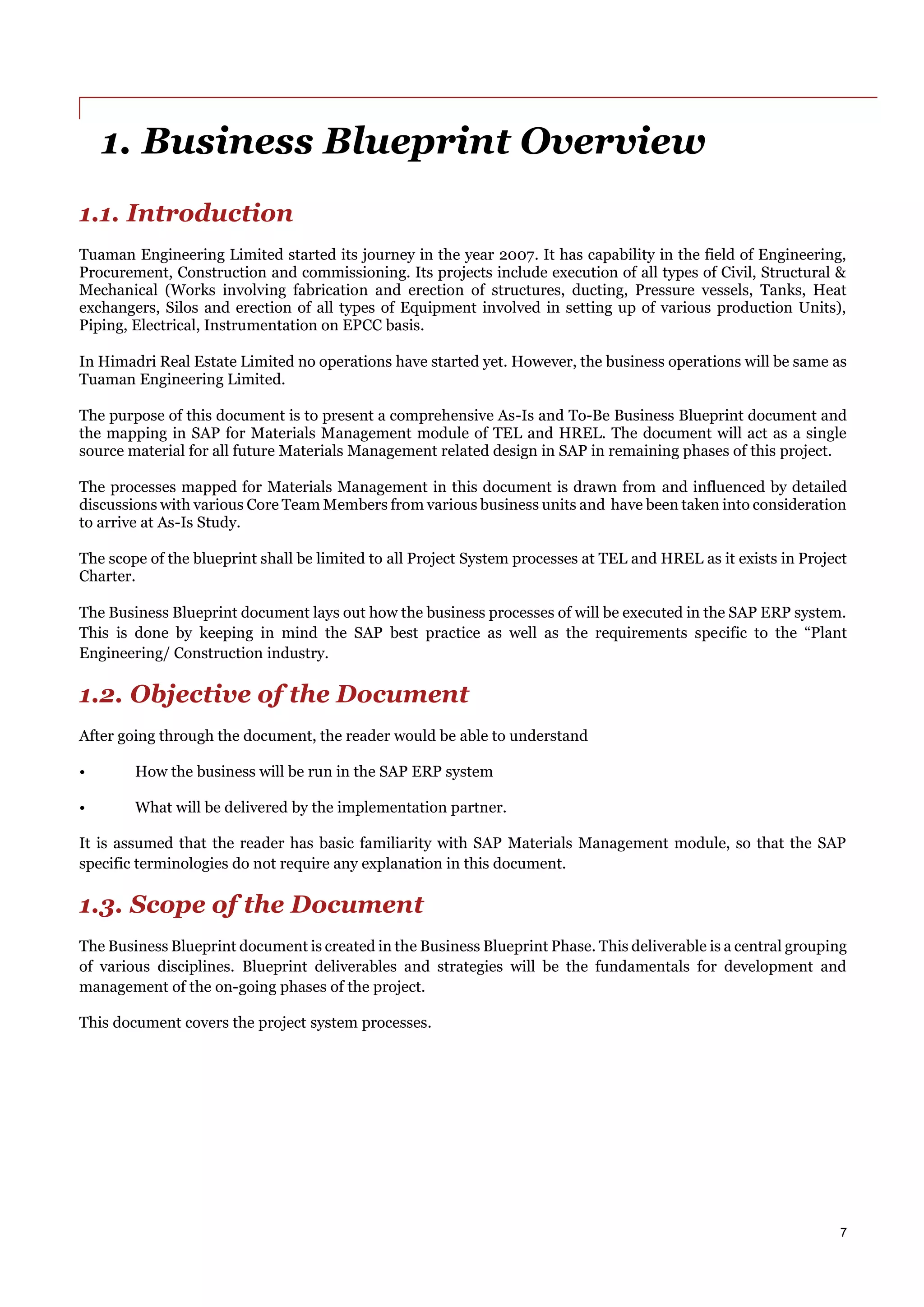 Ps business blueprint | PDF