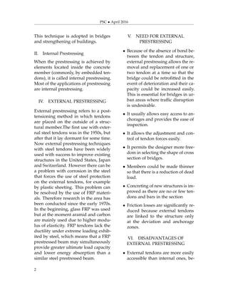External Prestressing of Concrete Members | PDF
