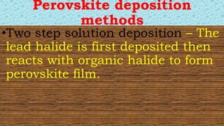 Perovskite Solar cells | PPTX
