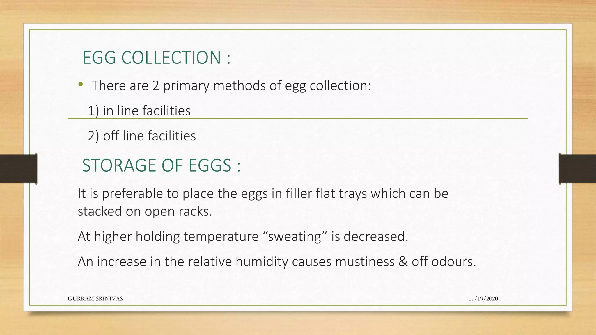 HANDLING, PROCESSING, PACKAGING, TRANSPORT & MARKETING OF EGGS | PPTX
