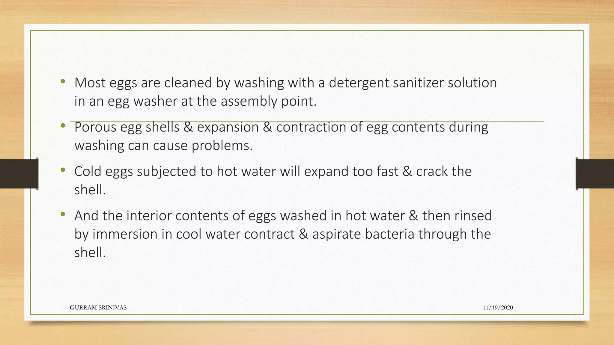 HANDLING, PROCESSING, PACKAGING, TRANSPORT & MARKETING OF EGGS | PPTX