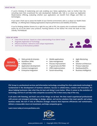 PSCGroup and IBM Lotus & Websphere Overview Document | PDF