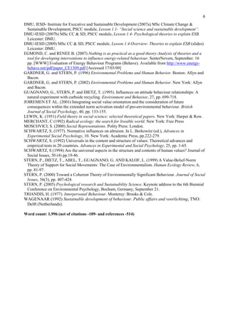 Influences On Environmental Significant Behaviours | PDF